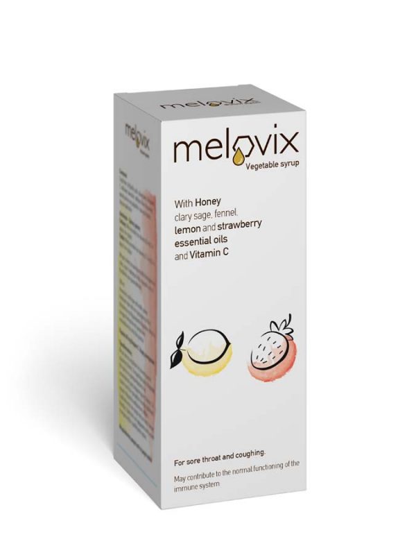MELOVIX Herbal Syrup with Honey Lemon & Strawberry - Medicair